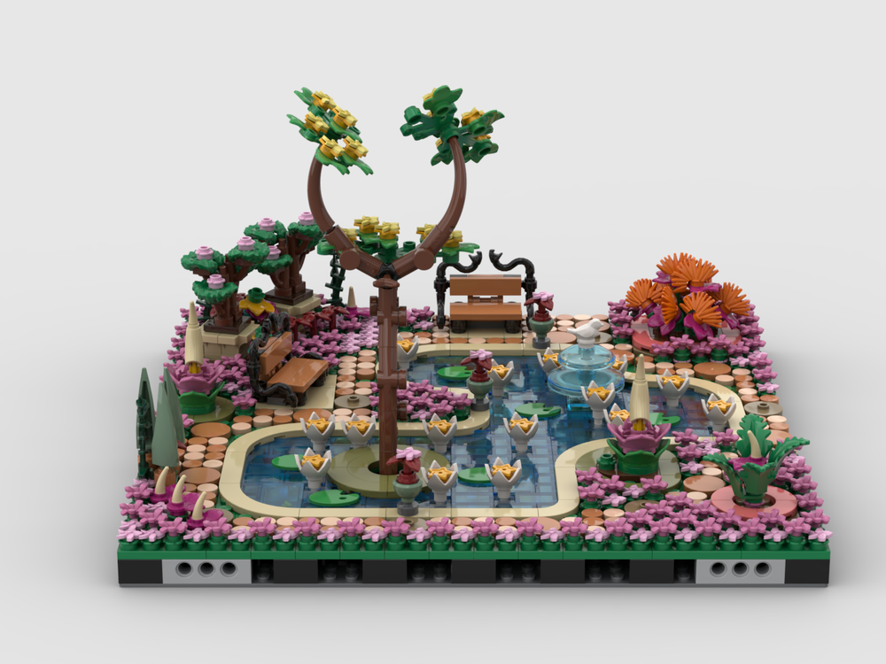 Lego Moc Botanical Park Version 2 By Bergebricks Rebrickable Build