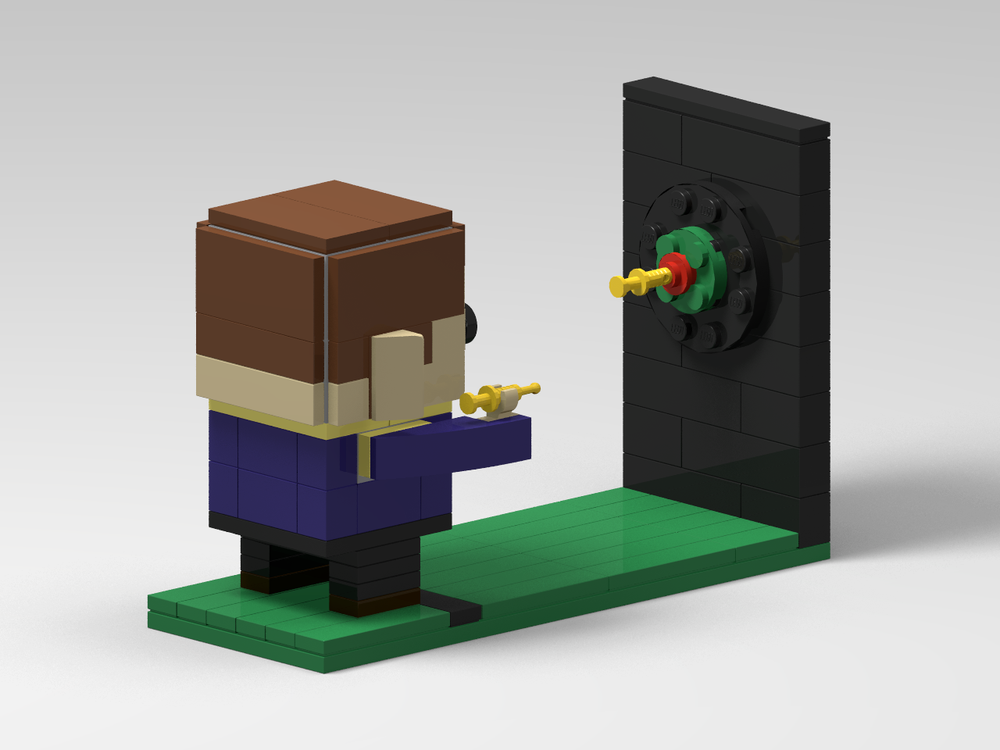 LEGO MOC Brickhead Luke Littler, World championship of darts by Legoats ...