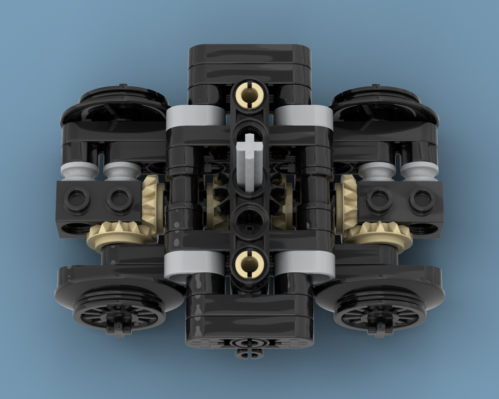 LEGO MOC Motorized Technic Train Bogie with Buffers (Version 2) by ...