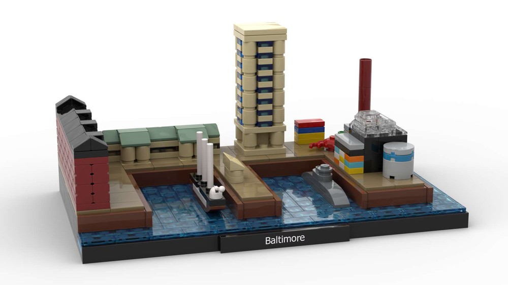 LEGO MOC Baltimore Skyline by GreatToBeGary | Rebrickable - Build with LEGO