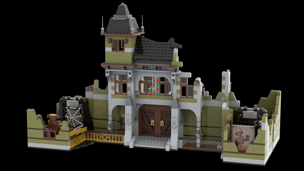 LEGO MOC Ghost train in the ruins / Von Baron's former manor by Niouls ...