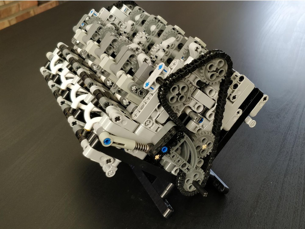 LEGO MOC Bugatti W16 Pneumatic engine by morningstrummer | Rebrickable ...