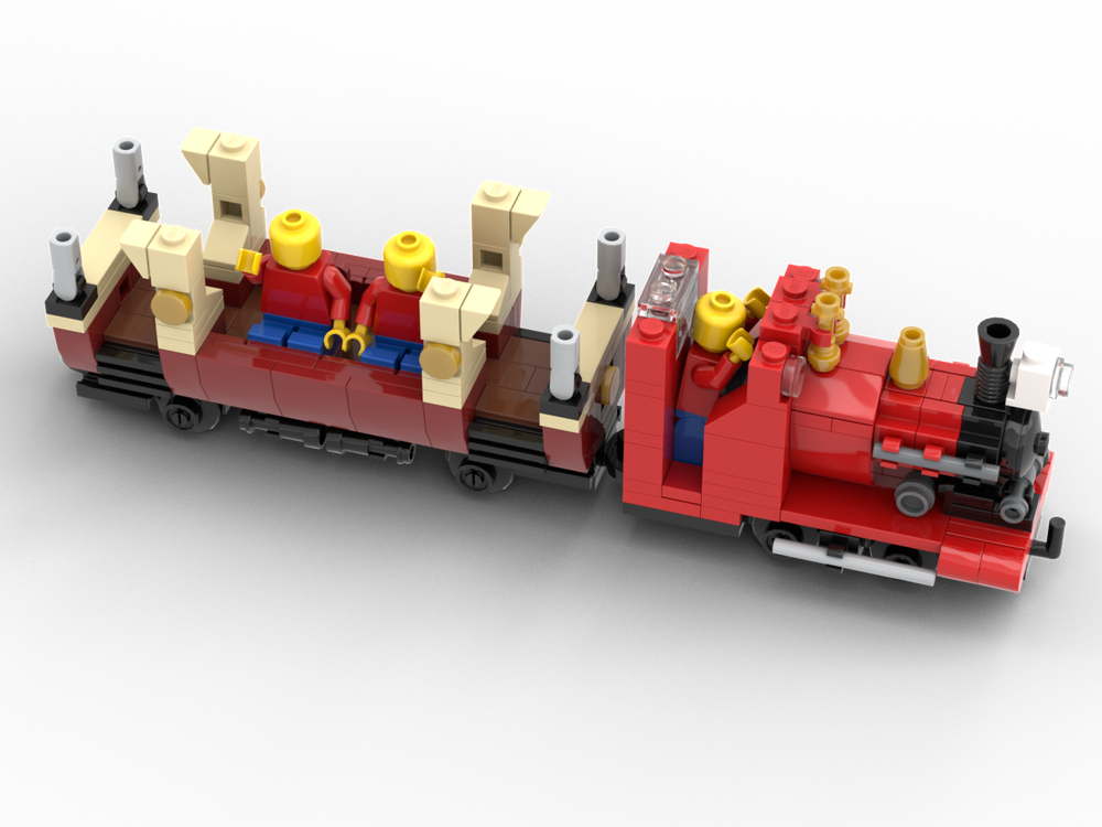 Lego Moc Narrow Gauge Steam Engine And Carriage By Amacdonald43
