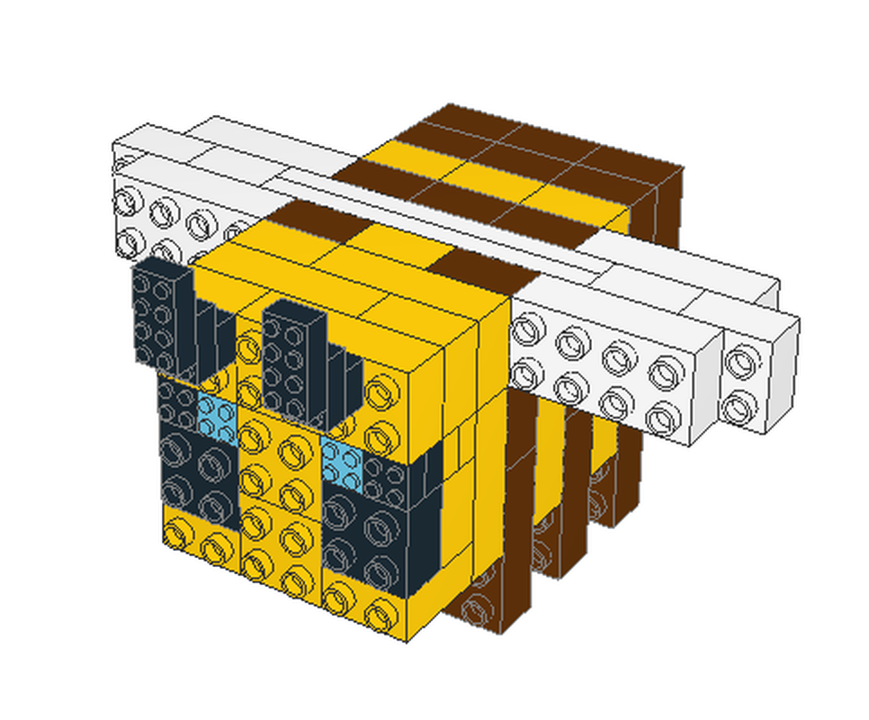 LEGO MOC Minecraft Bee by Kykina | Rebrickable - Build with LEGO