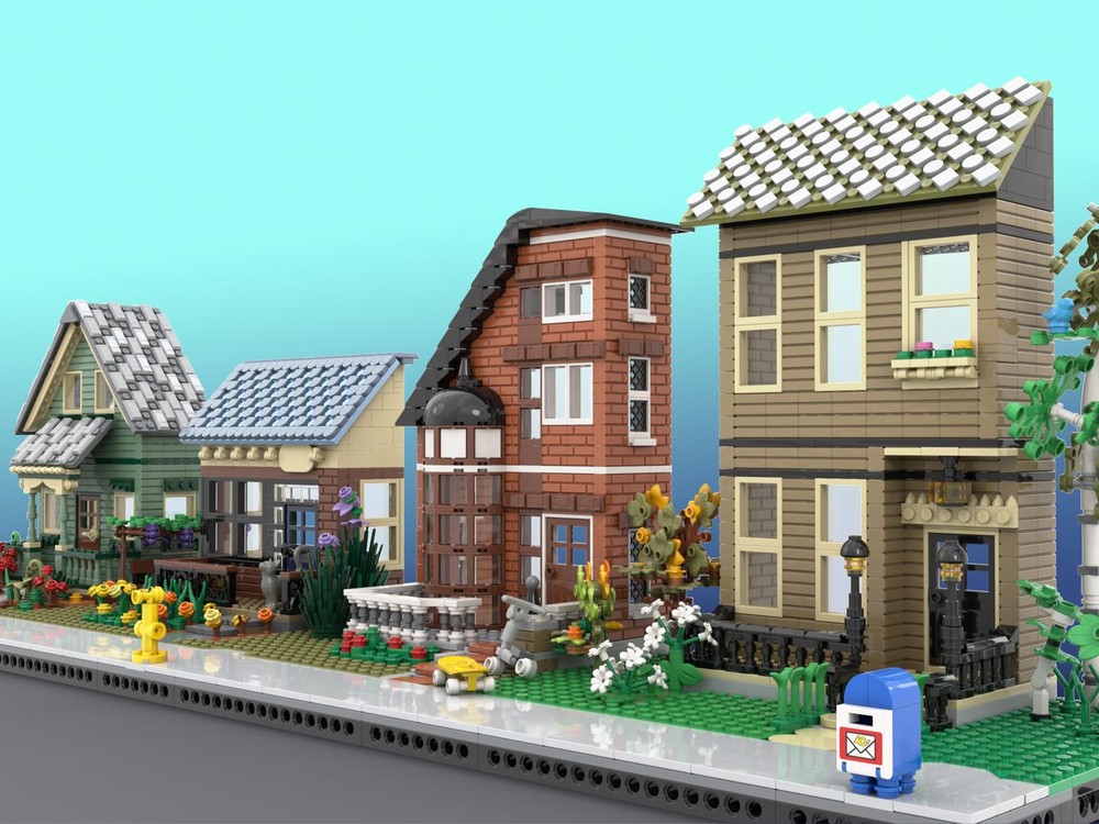 LEGO MOC Suburban Neighborhood by Thomus_Bean | Rebrickable - Build ...