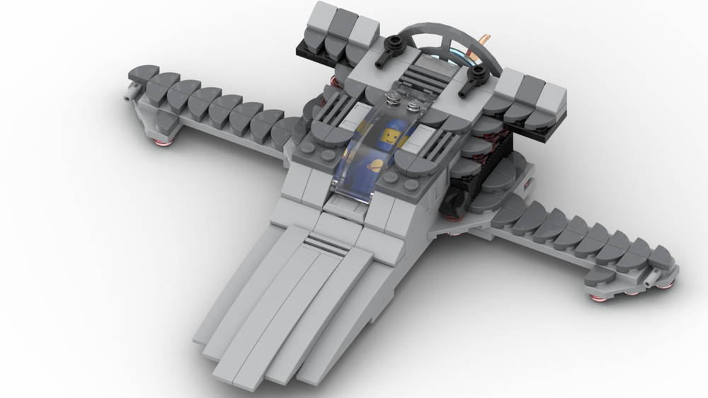 LEGO MOC Light Bluish Gray Spaceship by BrickCastleFan | Rebrickable ...