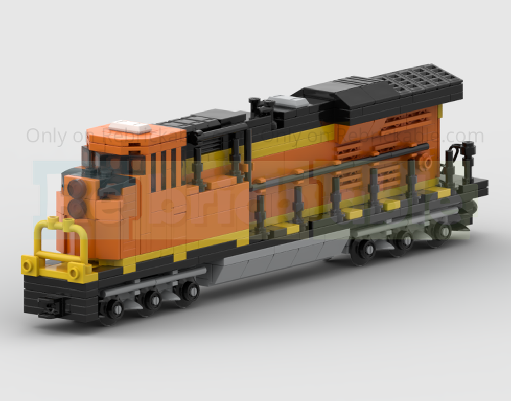 LEGO MOC 4-Wide BNSF GE ES44DC Diesel Locomotive Train by Andy Ps Bricks | Rebrickable - Build ...
