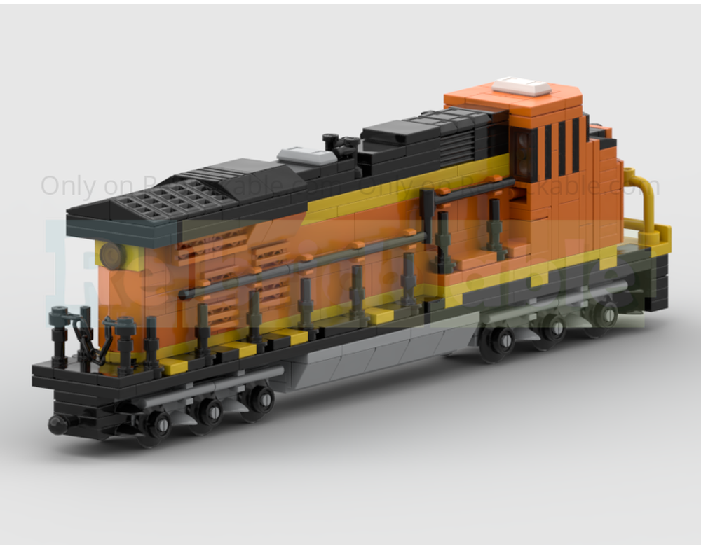 LEGO MOC 4-Wide BNSF GE ES44DC Diesel Locomotive Train by Andy Ps ...