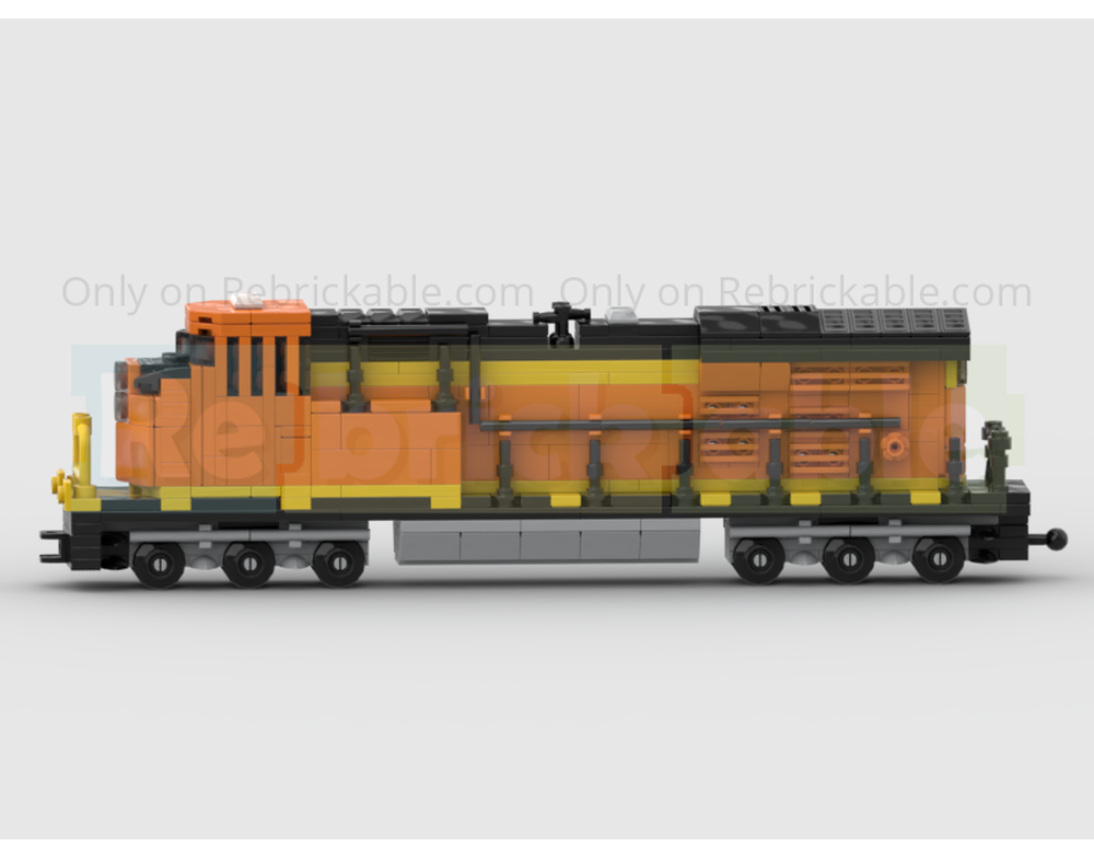 LEGO MOC 4-Wide BNSF GE ES44DC Diesel Locomotive Train by Andy Ps ...