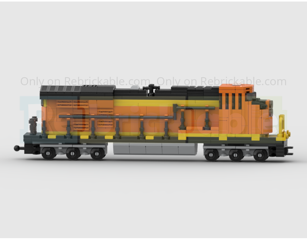LEGO MOC 4-Wide BNSF GE ES44DC Diesel Locomotive Train by Andy Ps ...