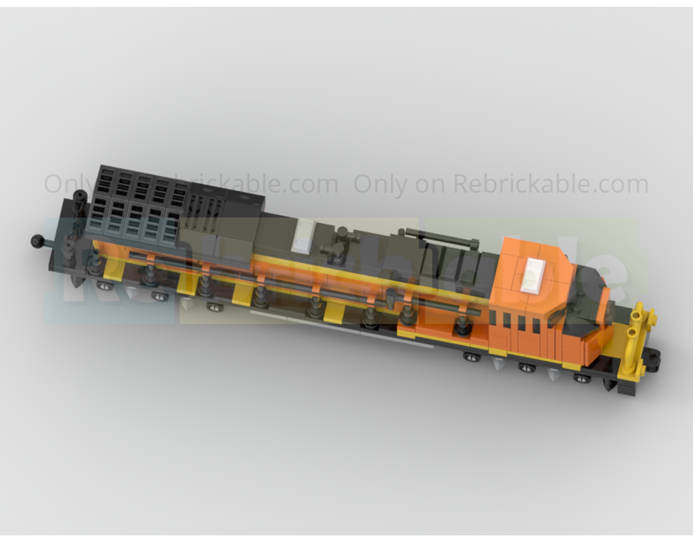 LEGO MOC 4-Wide BNSF GE ES44DC Diesel Locomotive Train by Andy Ps ...