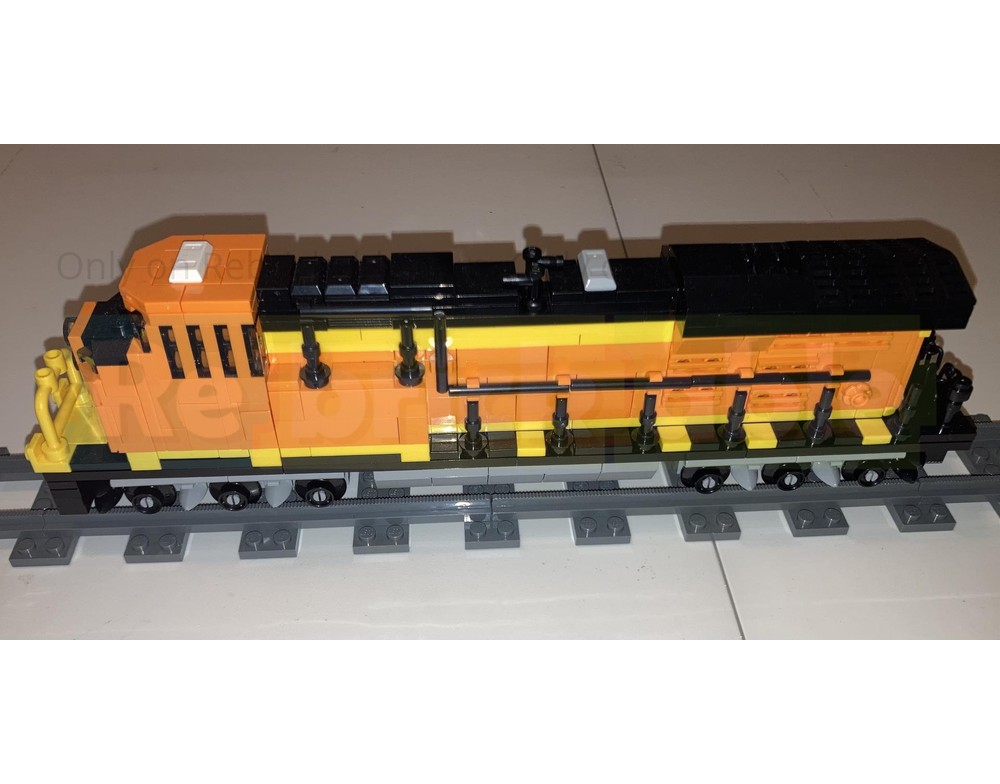 LEGO MOC 4-Wide BNSF GE ES44DC Diesel Locomotive Train by Andy Ps ...