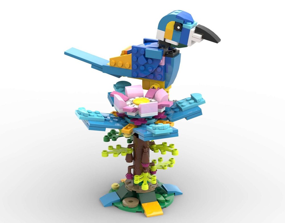 LEGO MOC Small bird with his flower by Niouls | Rebrickable - Build ...