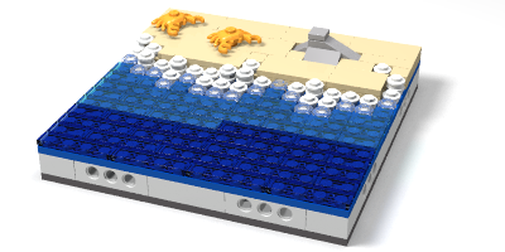 LEGO MOC Beach diorama on mils plate by SirIceCream | Rebrickable ...