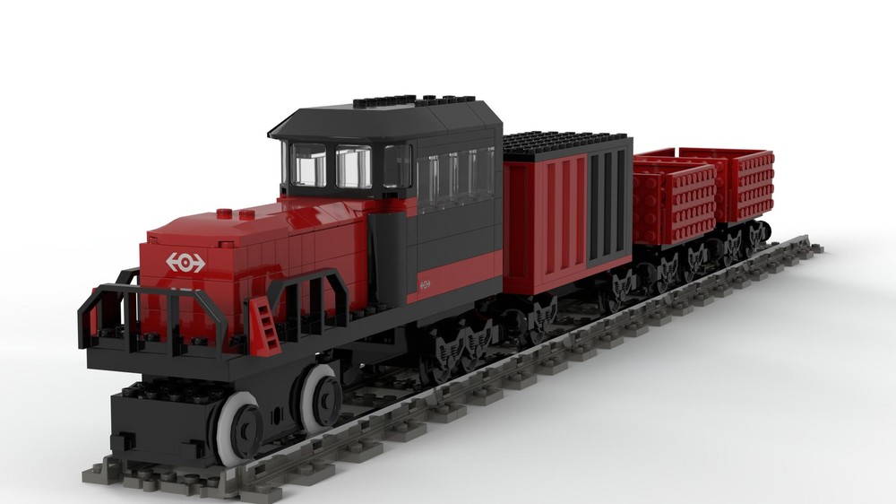 LEGO MOC Red cargo train by Mod123 | Rebrickable - Build with LEGO