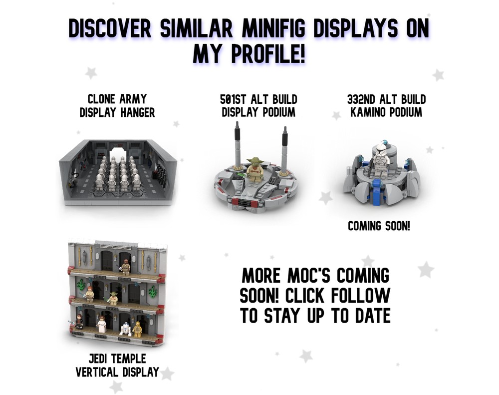 LEGO MOC J e d i Temple Minifigure Display - Wall Mountable - Senate ...