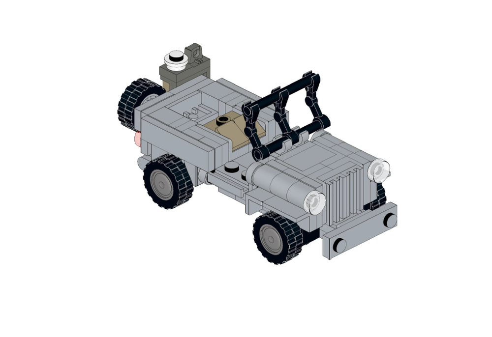 Lego Moc Lego Ww2 Jeep 145 By Romainww2 Rebrickable Build With Lego