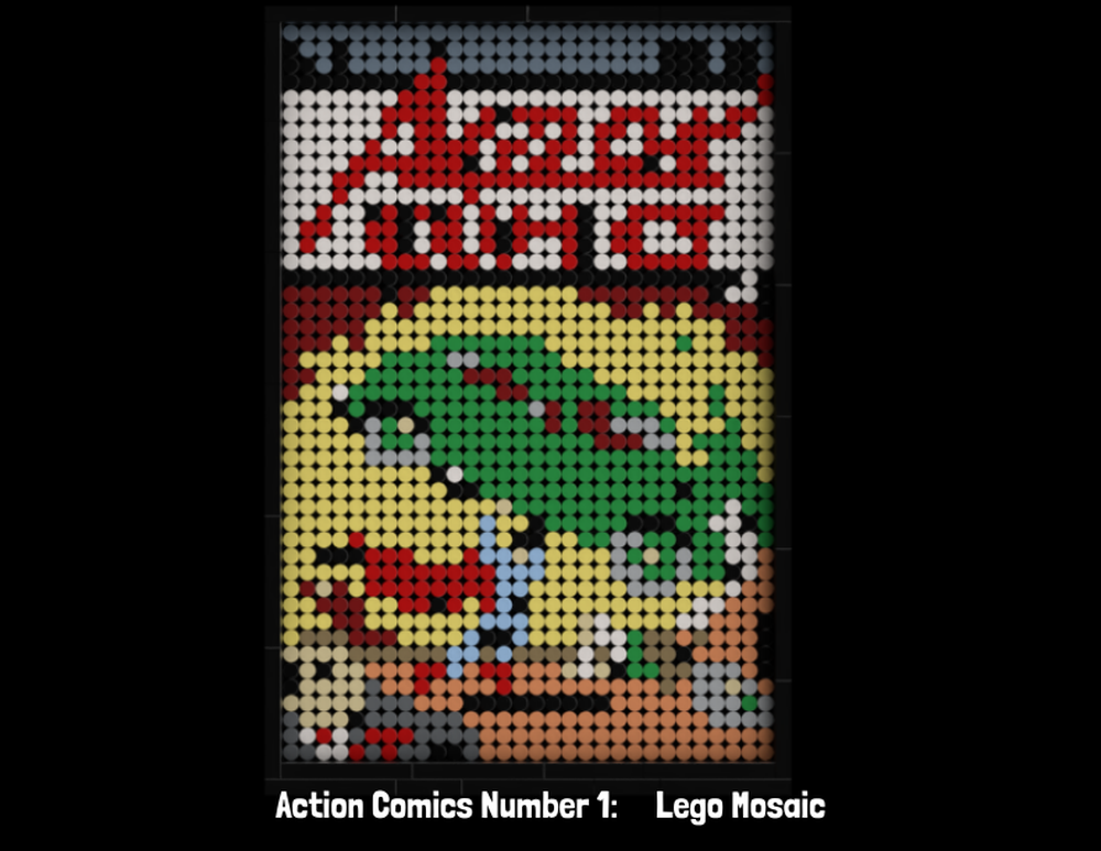 LEGO MOC Marvel Action Comics Number 1 LEGO Mosaic by BrickMansion ...