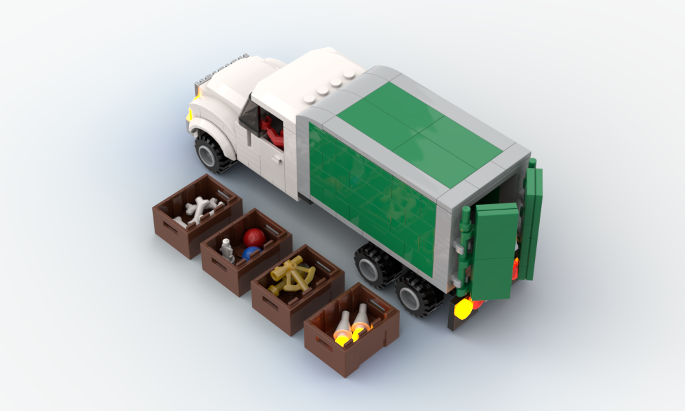 Lego Moc Box Truck By Tiggerljc Rebrickable Build With Lego