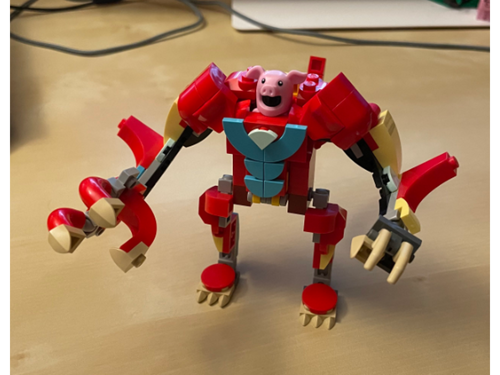 Lego Moc Red Dragon Mech Suit By Ericnunya Rebrickable Build With Lego