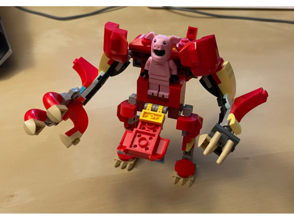Lego Moc Red Dragon Mech Suit By Ericnunya Rebrickable Build With Lego
