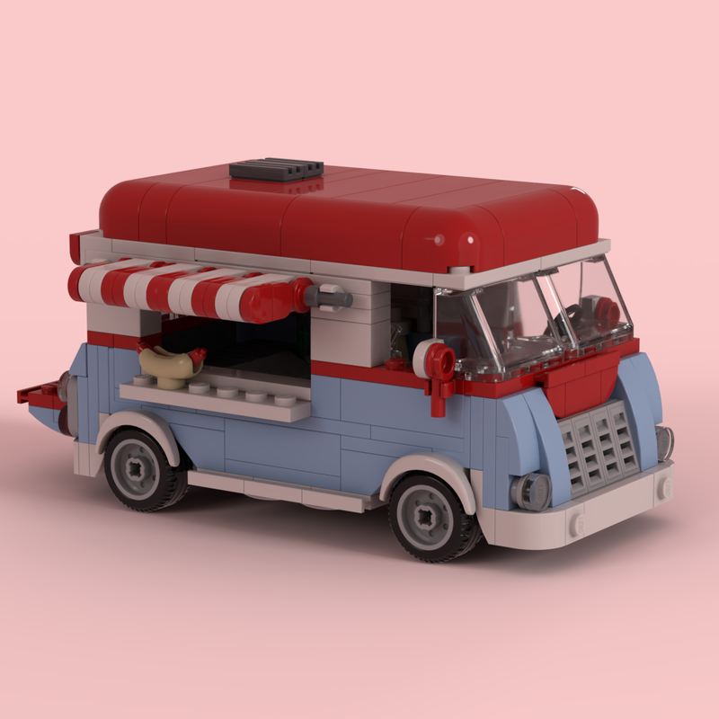 LEGO MOC Retro Food Truck 8-Studs Wide by BrickConnectCDN | Rebrickable ...
