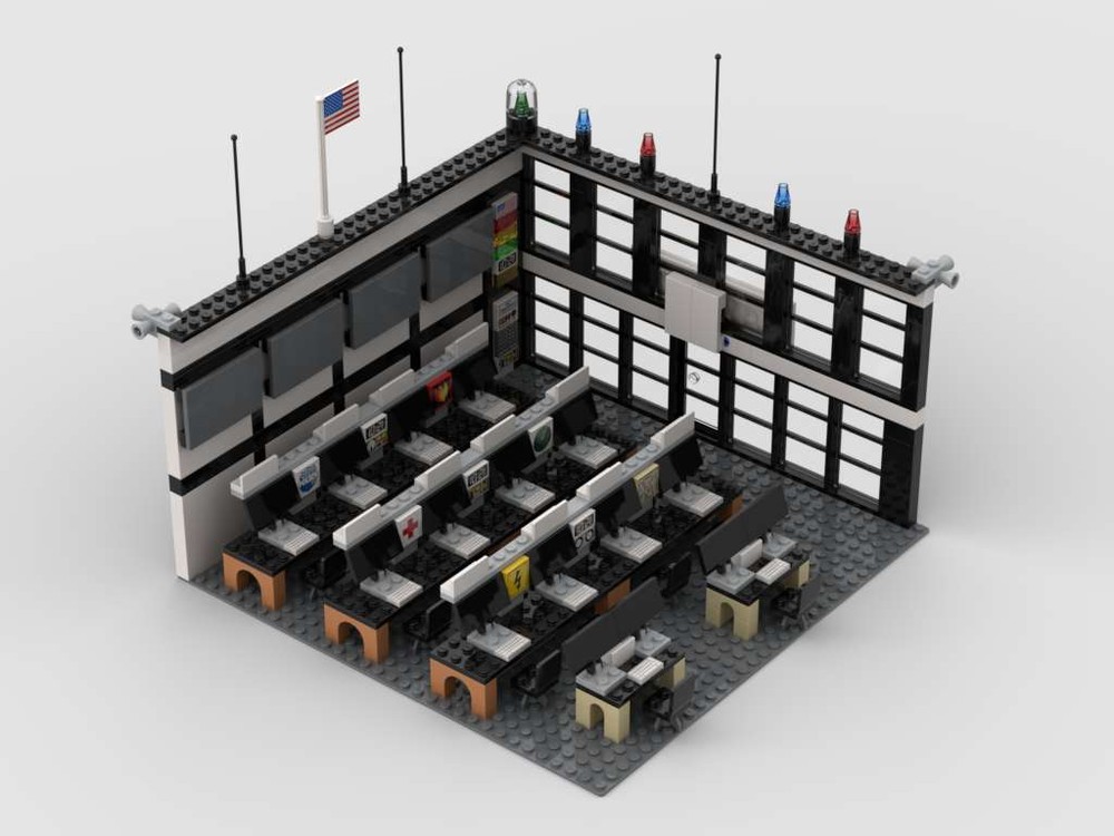 LEGO MOC Emergency Operations Center by WX0CAS | Rebrickable - Build ...