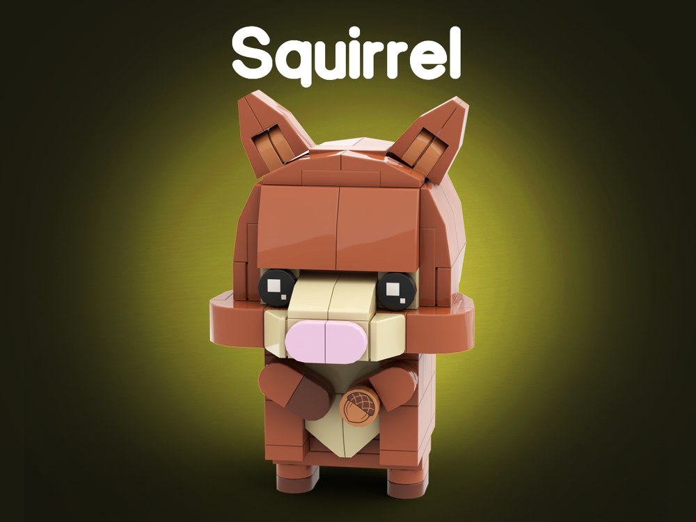 LEGO MOC Squirrel Brickheadz by MakeorBrick | Rebrickable - Build with LEGO