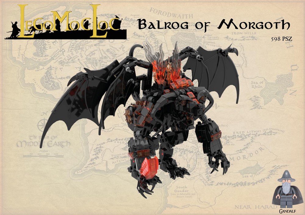 LEGO MOC Balrog of Morgoth by LegoMocLoc | Rebrickable - Build with LEGO
