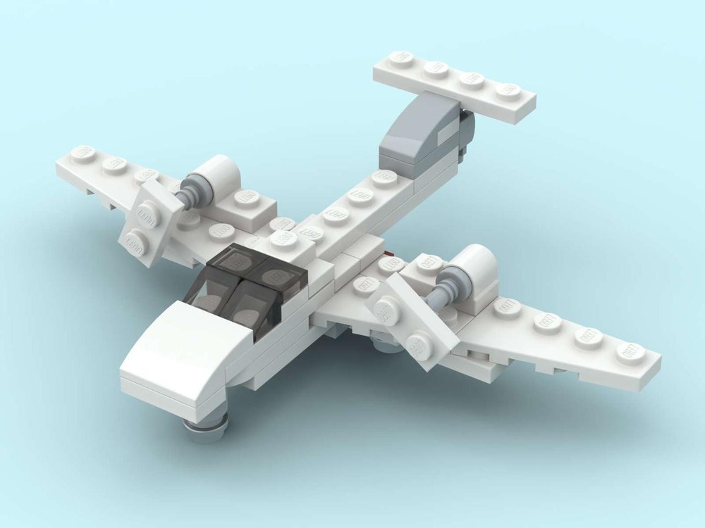 Lego Moc Twin Prop Airplane 30654 By Flobert2 Rebrickable Build