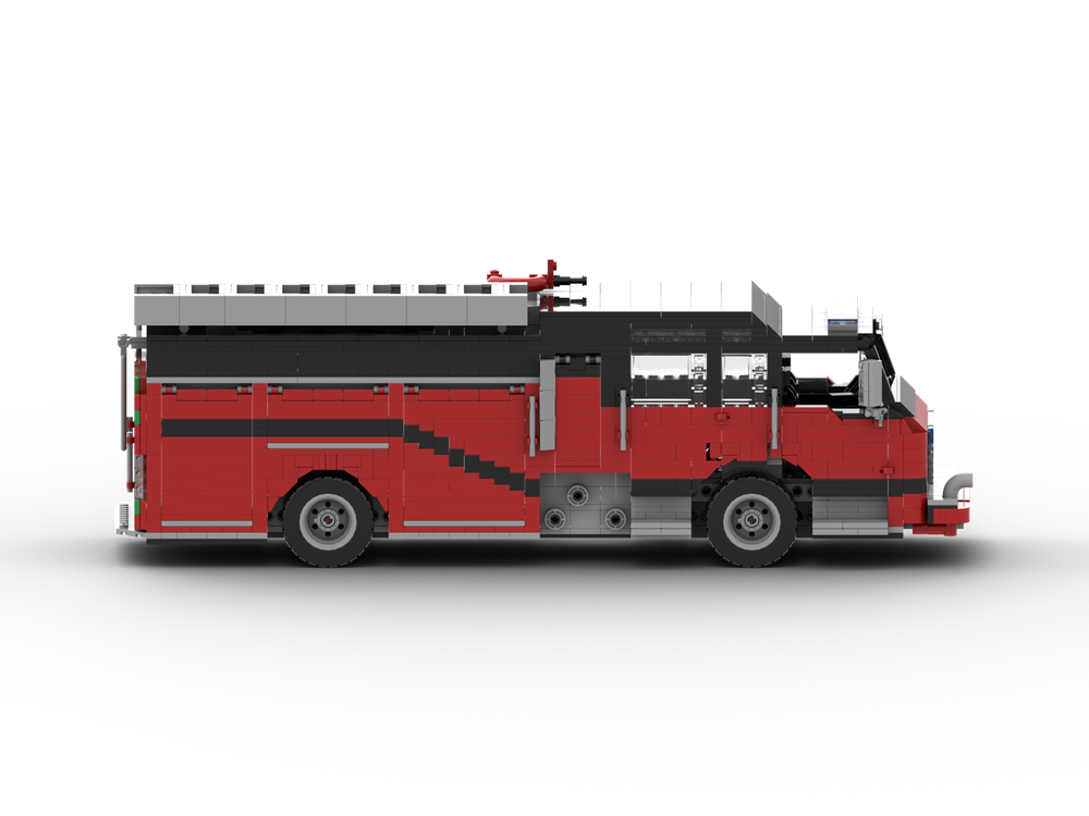 Lego Moc Fire Engine By Firebricks Rebrickable Build With Lego