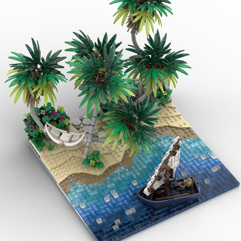 LEGO MOC Caribbean | Tropical Beach by axsbricks | Rebrickable - Build ...