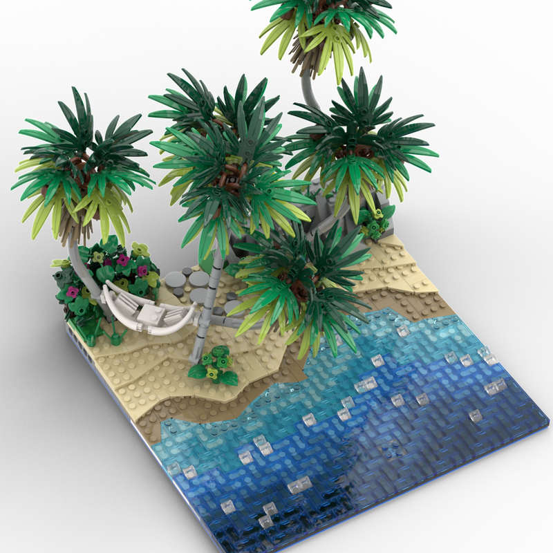 LEGO MOC Caribbean | Tropical Beach by axsbricks | Rebrickable - Build ...