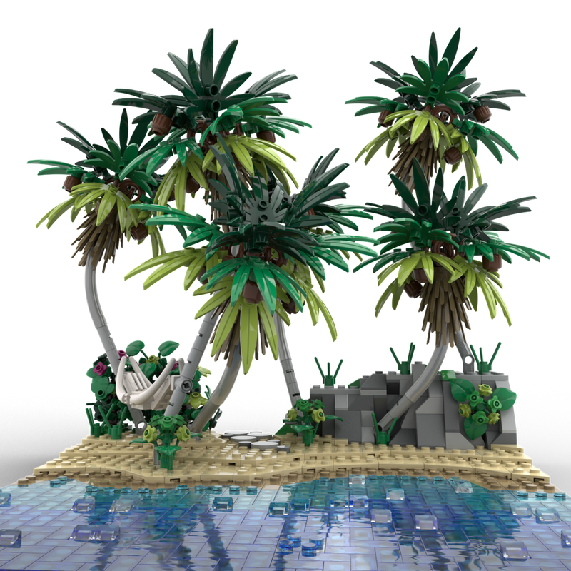 LEGO MOC Caribbean | Tropical Beach by axsbricks | Rebrickable - Build ...