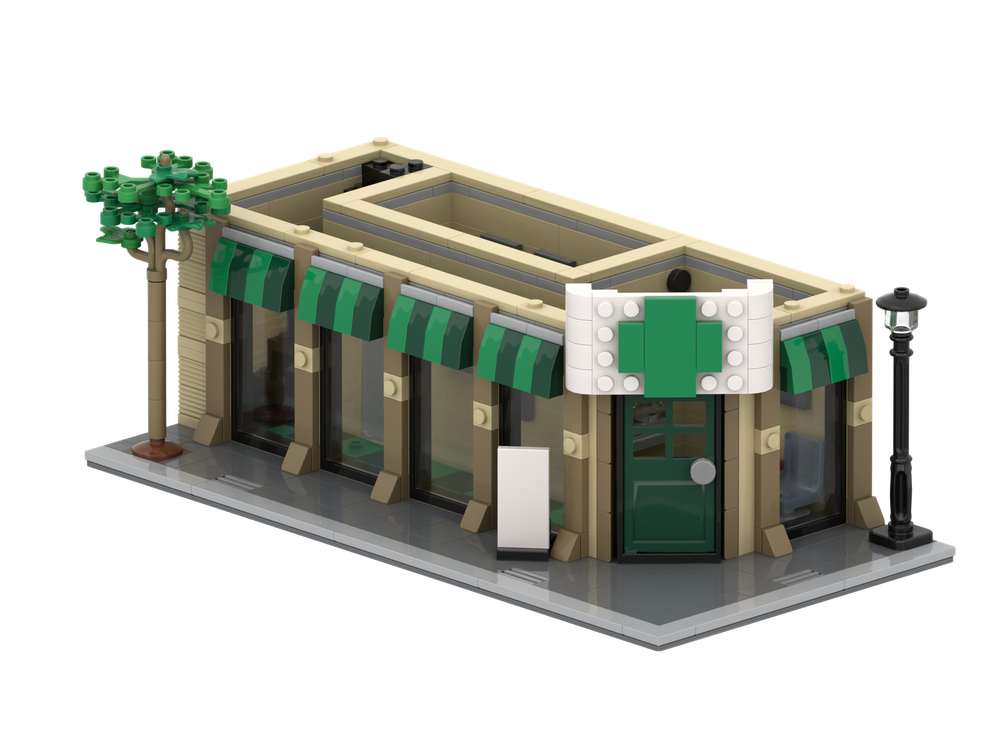 LEGO MOC Modular Dispensary Corner Store by Bucktopus | Rebrickable ...