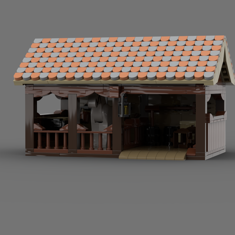 LEGO MOC Medieval Castle Stable by Elemorea | Rebrickable - Build with LEGO