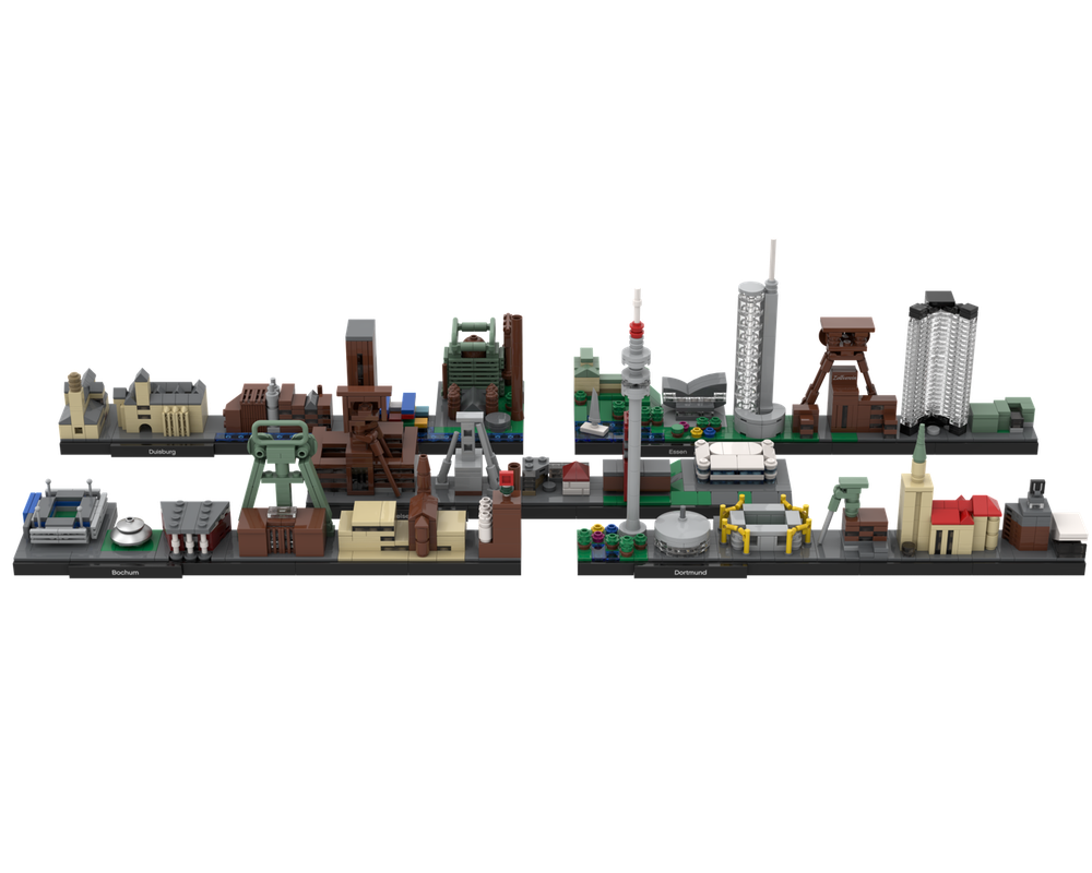 LEGO MOC Skyline Bundle of the 5 biggest cities in the Ruhrgebiet by ...