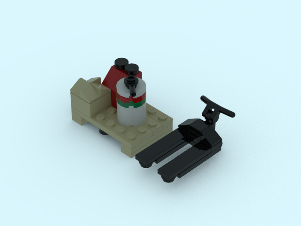 LEGO MOC wooden pallet with pallet mover by notimportantdude ...