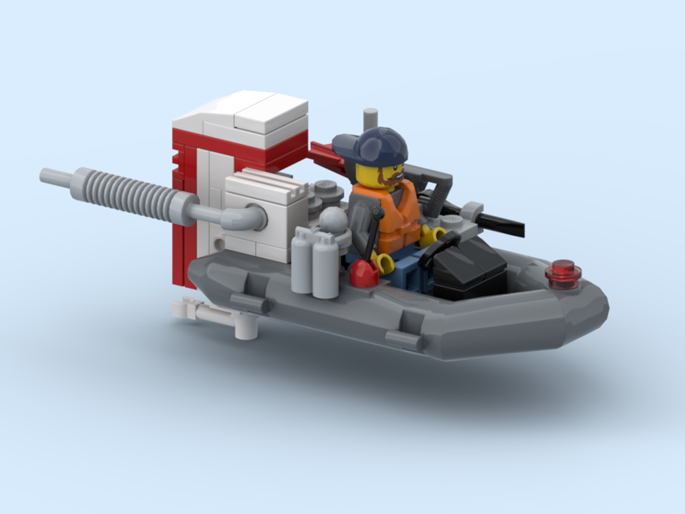 LEGO MOC Mini Rescue Boat by HillbillyBrick | Rebrickable - Build with LEGO