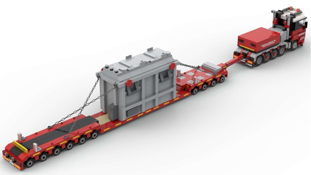 Lego Moc Scania 143m Low Loader Trailer Pack By Gmtbricks