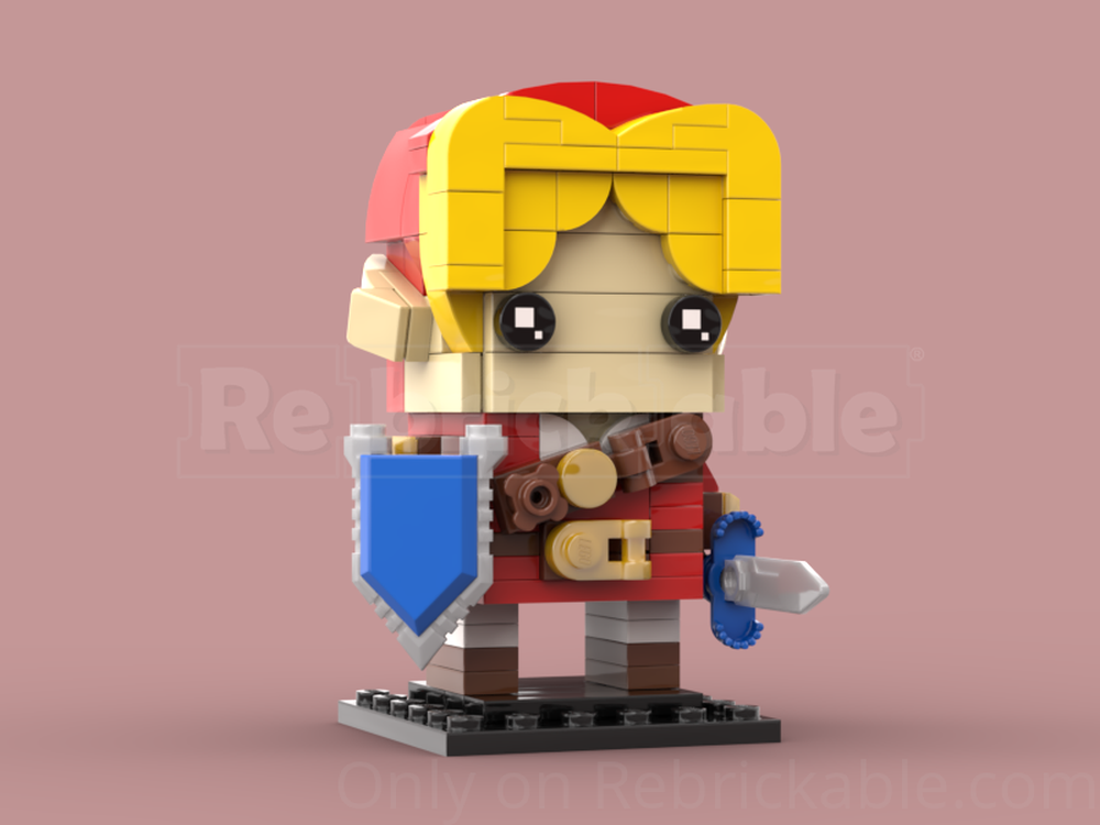 Lego Moc Oot Link Brickheadz By Seanster 7 Rebrickable Build With Lego