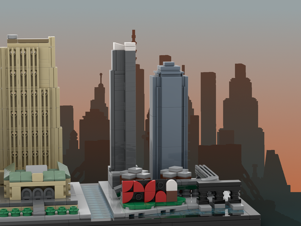 Lego Moc New York City Skyline By Taters Rebrickable Build With Lego