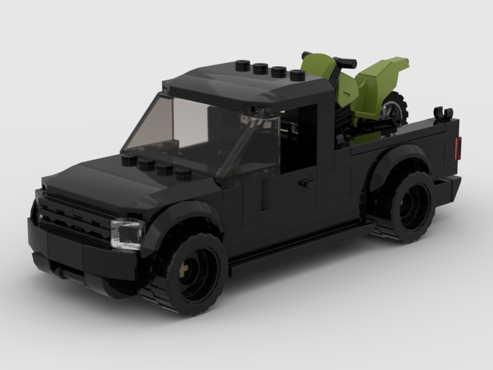 LEGO MOC Black pick up with dirt bike by HIGHWAY-PATROL | Rebrickable ...