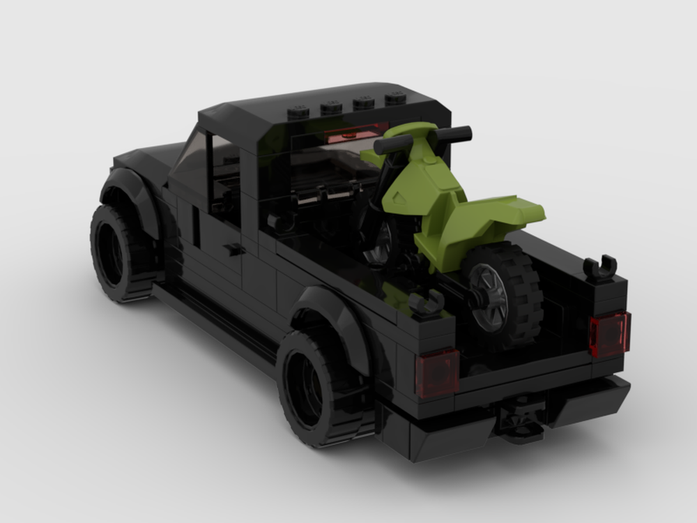 LEGO MOC Black pick up with dirt bike by HIGHWAY-PATROL | Rebrickable ...