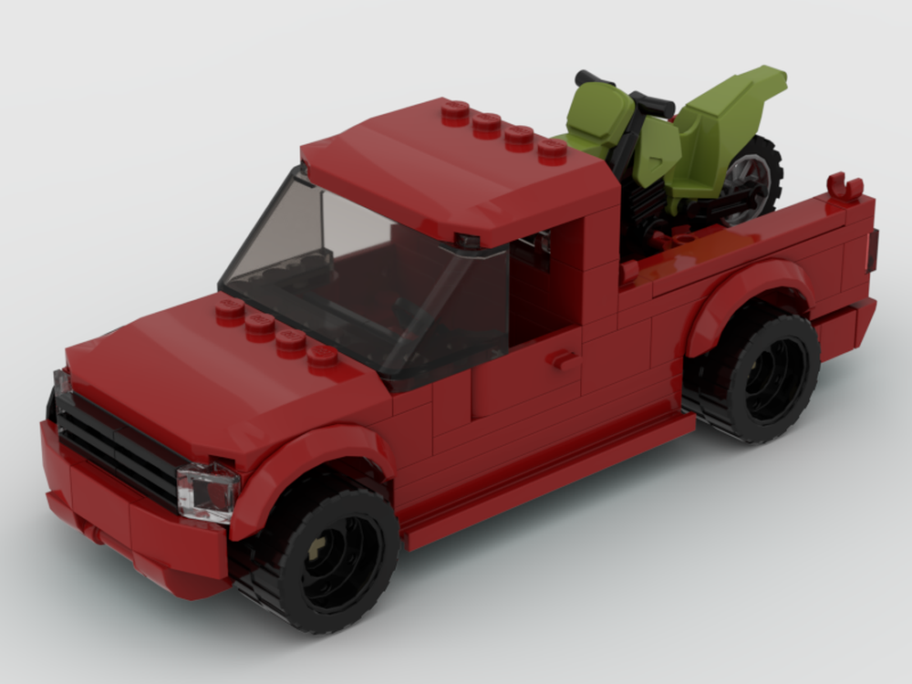 LEGO MOC Black pick up with dirt bike by HIGHWAY-PATROL | Rebrickable ...