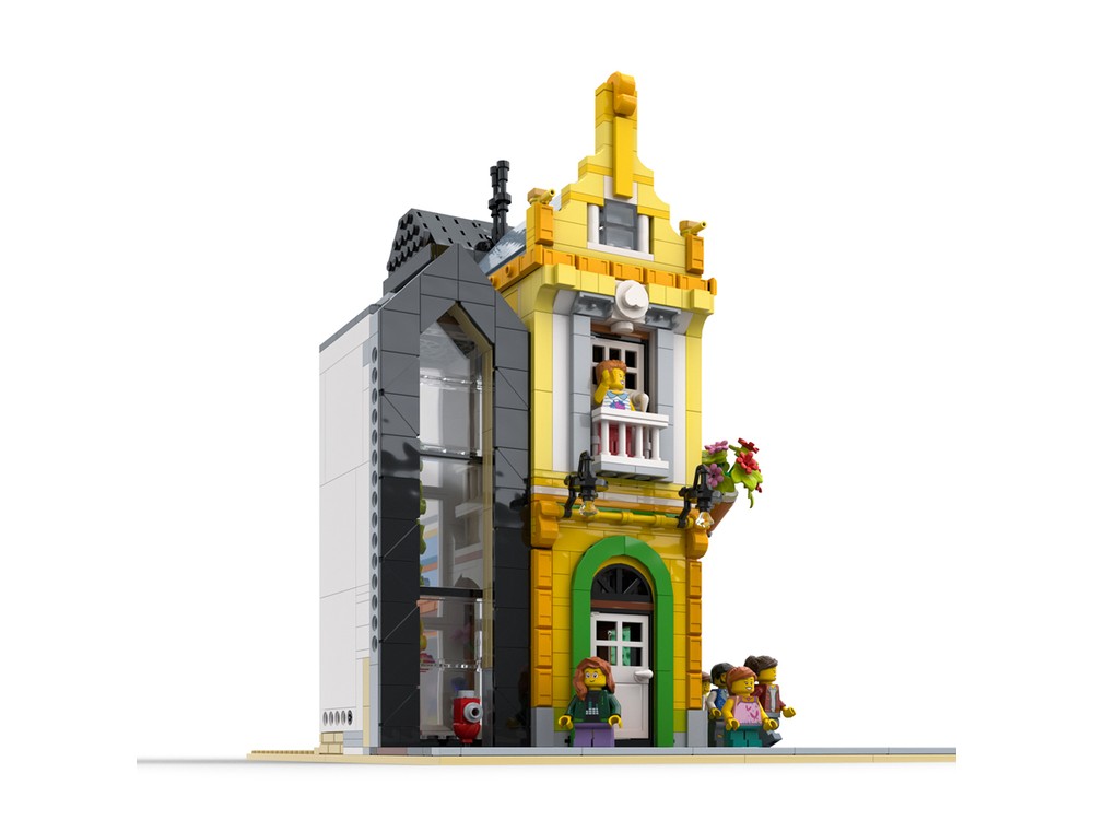 Lego Moc Unity Townhouse By Brickative Rebrickable Build With Lego