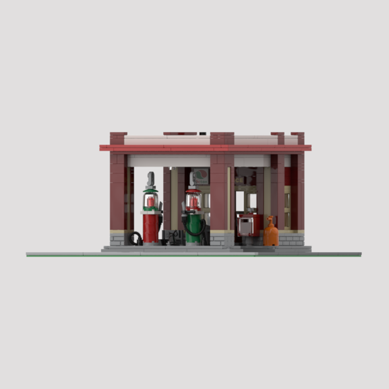 LEGO MOC 1930 GAS STATION by BrickBuildCustoms | Rebrickable - Build ...