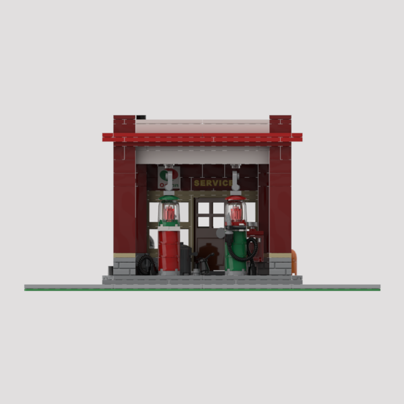 LEGO MOC 1930 GAS STATION by BrickBuildCustoms | Rebrickable - Build ...