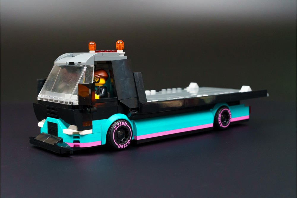 LEGO MOC Car Carrier Flatbed Toll Truck by sc.brix | Rebrickable ...