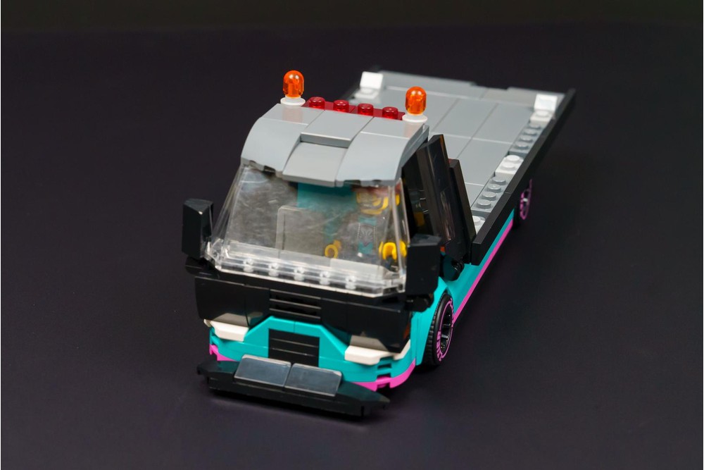 Lego Moc Car Carrier Flatbed Toll Truck By Scbrix Rebrickable